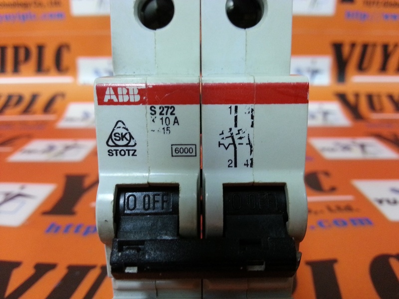 ABB S 272 K 10 A S272 K10A CIRCUIT BREAKER - PLC DCS SERVO Control MOTOR POWER SUPPLY IPC ROBOT